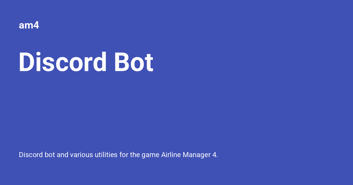 Discord Bot - am4