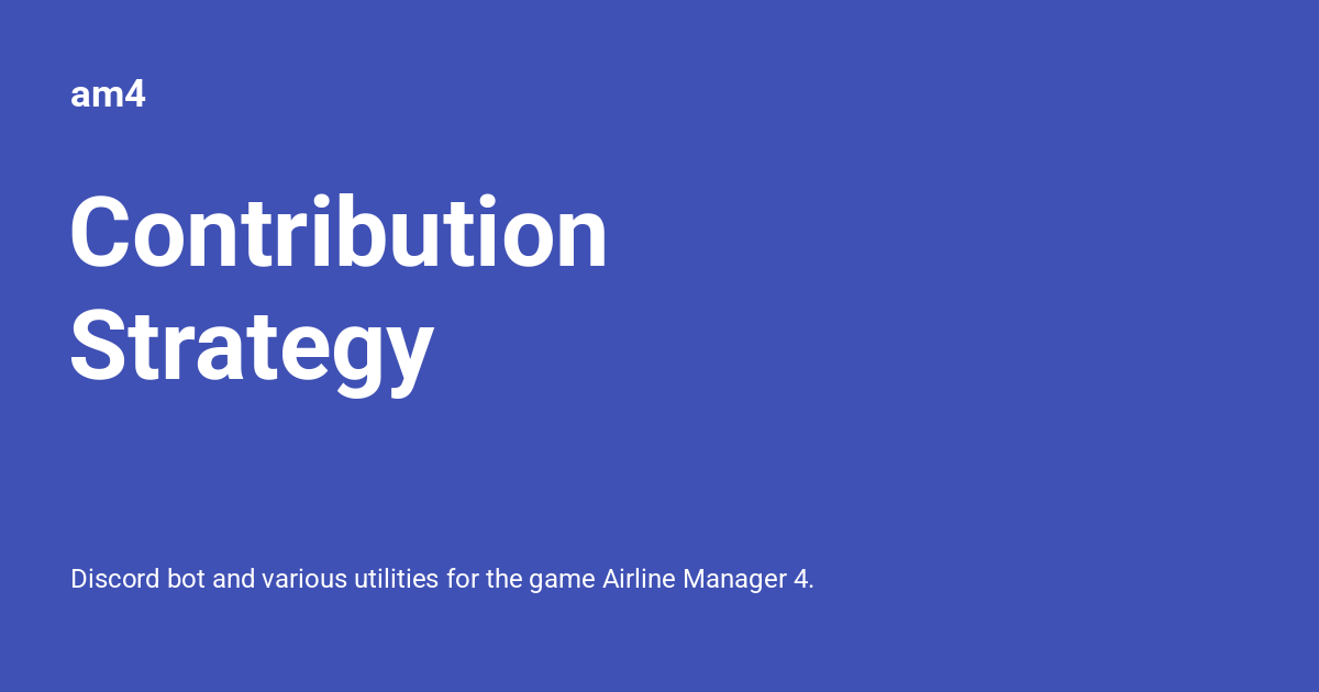 Contribution Strategy - am4