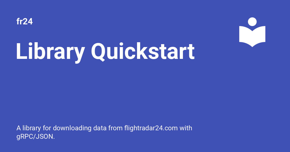 Library Quickstart - fr24